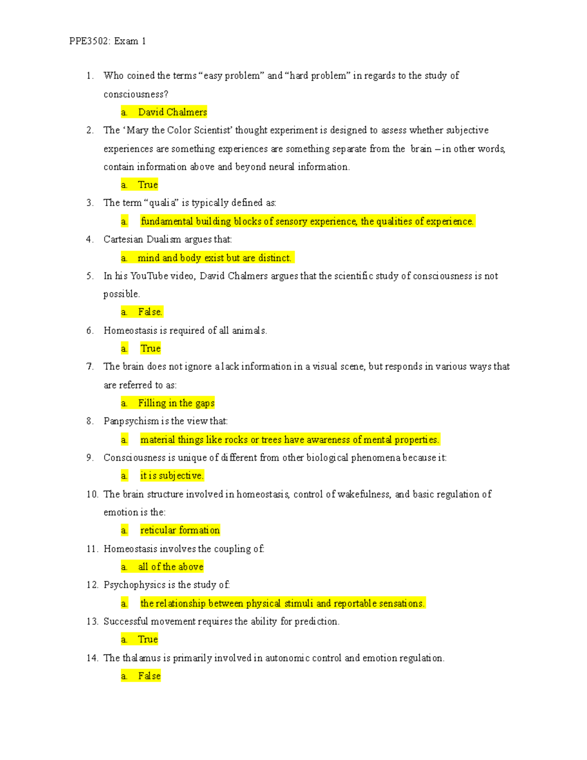 PPE3502-Exam1 - Exam 1 for PPE3205: some questions not included ...
