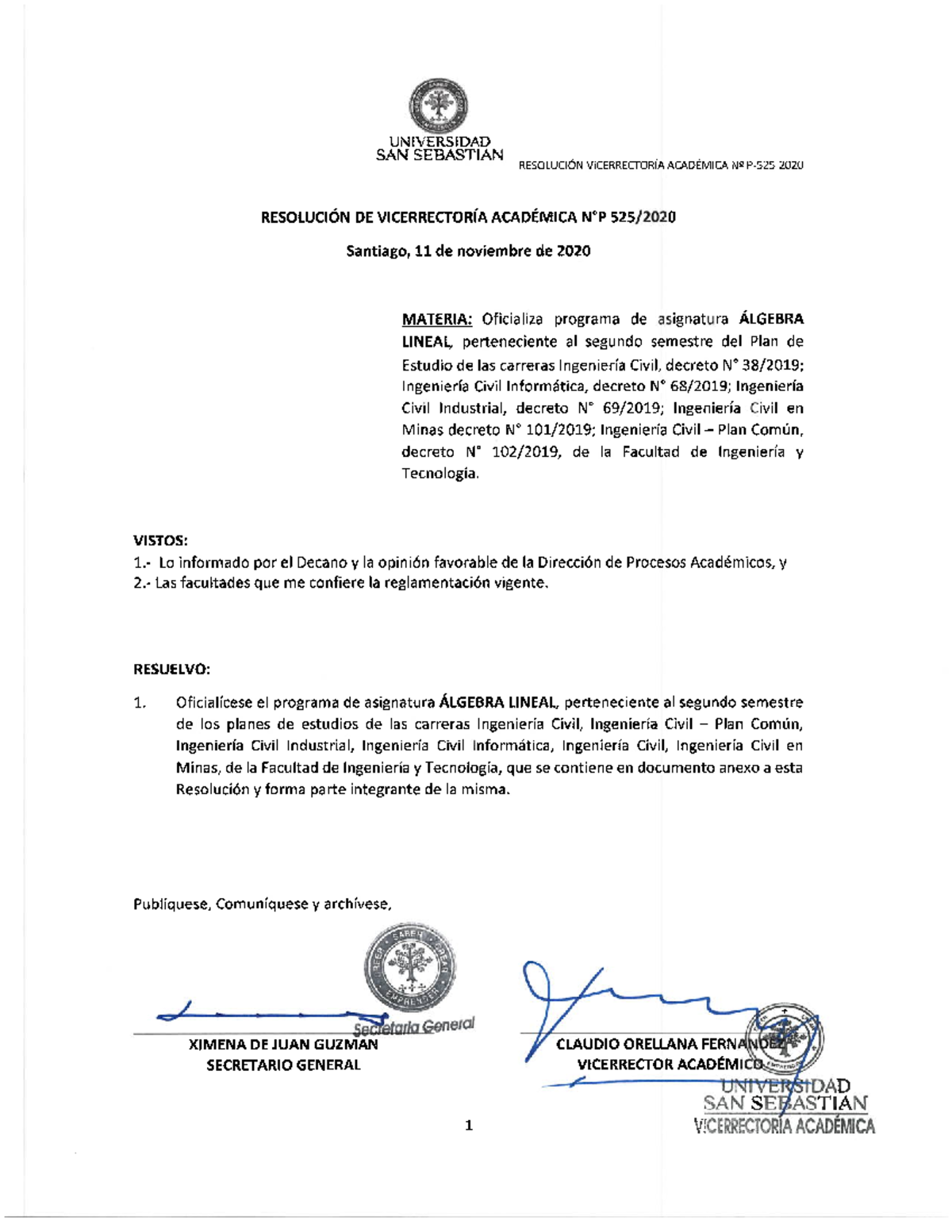 NP 525 Algebra Lineal - 10/10 - Álgebra Lineal - Studocu
