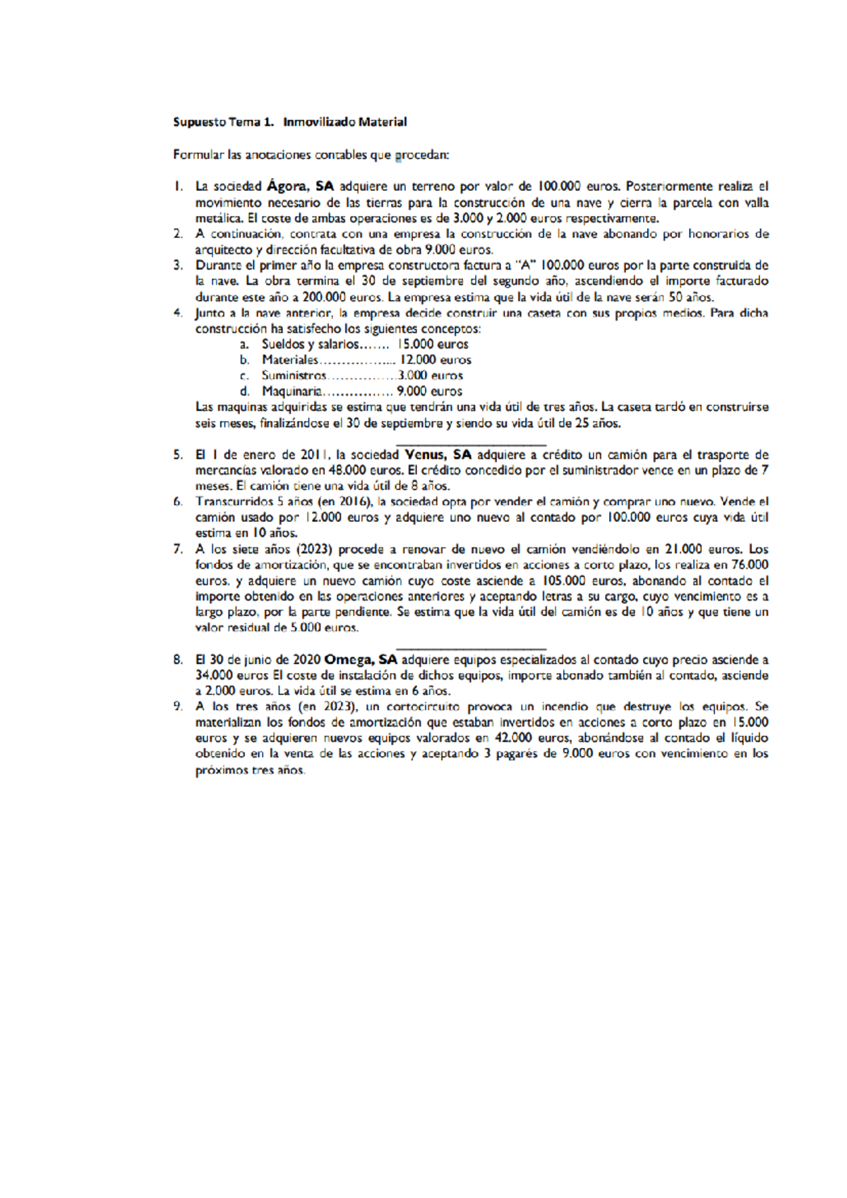 Tema 1 supuesto - Contabilidad Financiera II - Studocu