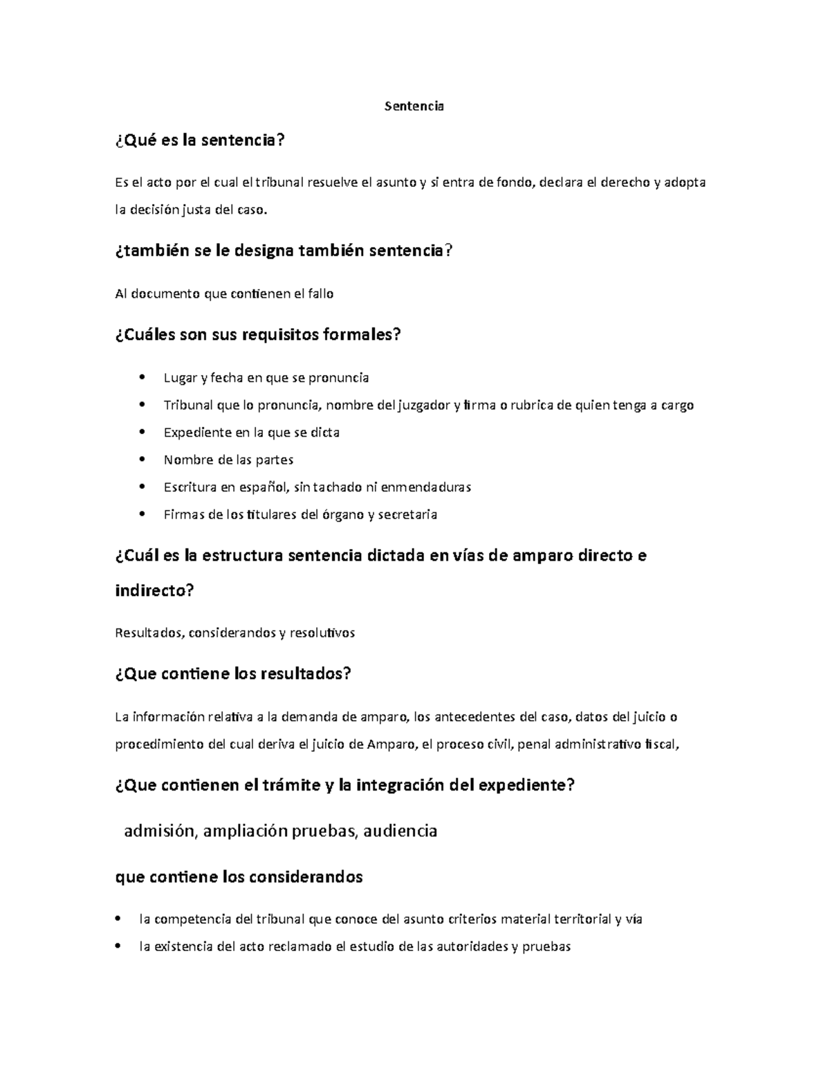 Sentencia - Sentencia ¿Qué es la sentencia? Es el acto por el cual el ...