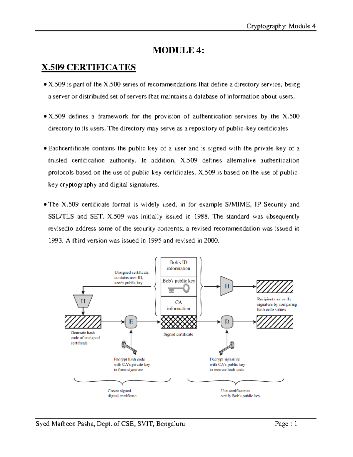 4th module - MODULE 4: X CERTIFICATES X is part of the X series of ...