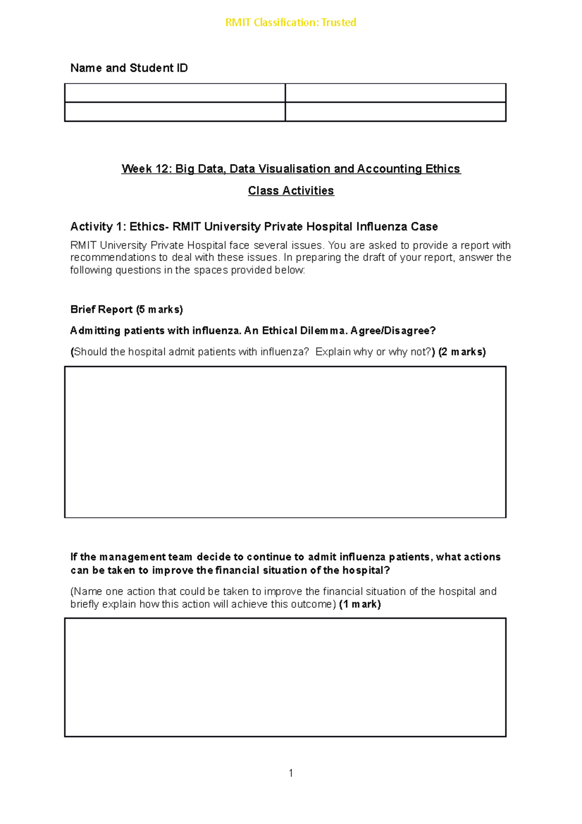 Week 12 - Group assessment Tuesday-1 - Name and Student ID Week 12: Big Data, Data Visualisation ...