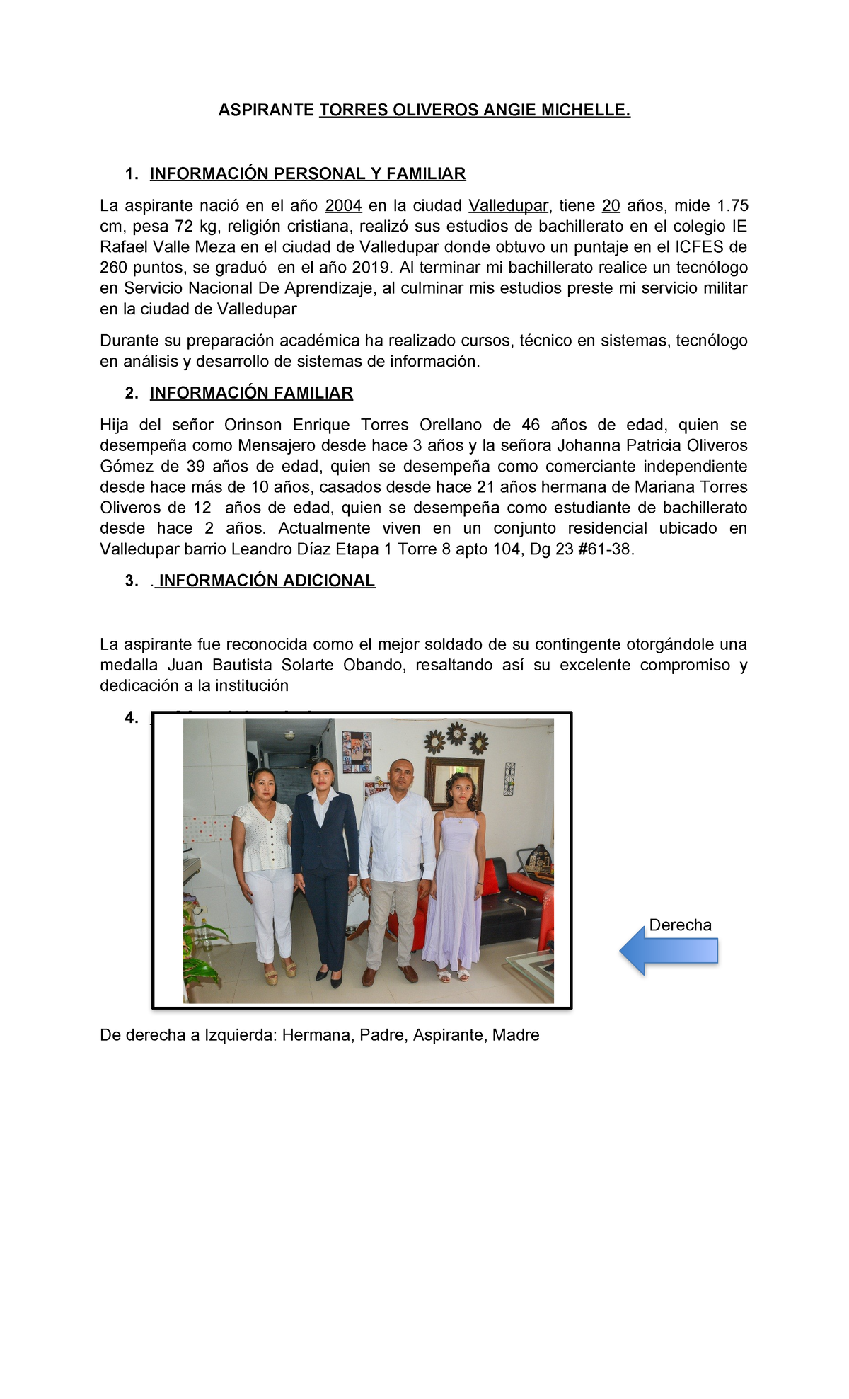 Narrativa Armas - mlm - ASPIRANTE TORRES OLIVEROS ANGIE MICHELLE. 1 ...