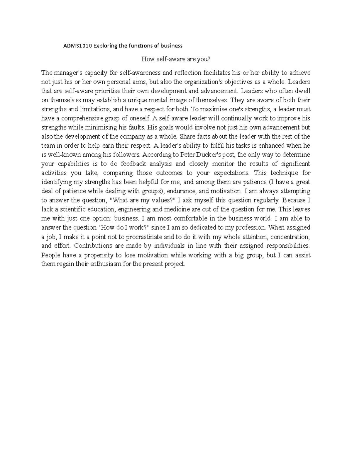 Adms1010 Exploring The Functions Of Business Week 1 Assignment Adms1010 Exploring The