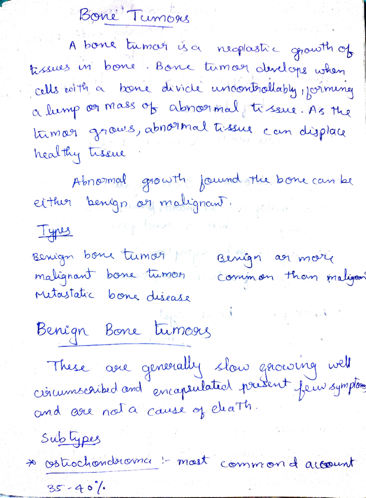 BONE Tumors notes for nurses - Be Tumo9s A boR mon u a nueplo3 ouh o R ...