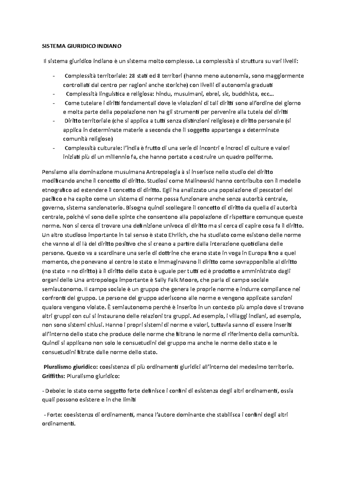 modelli di lingua indiana sistemi giuridici - SISTEMA GIURIDICO INDIANO ...
