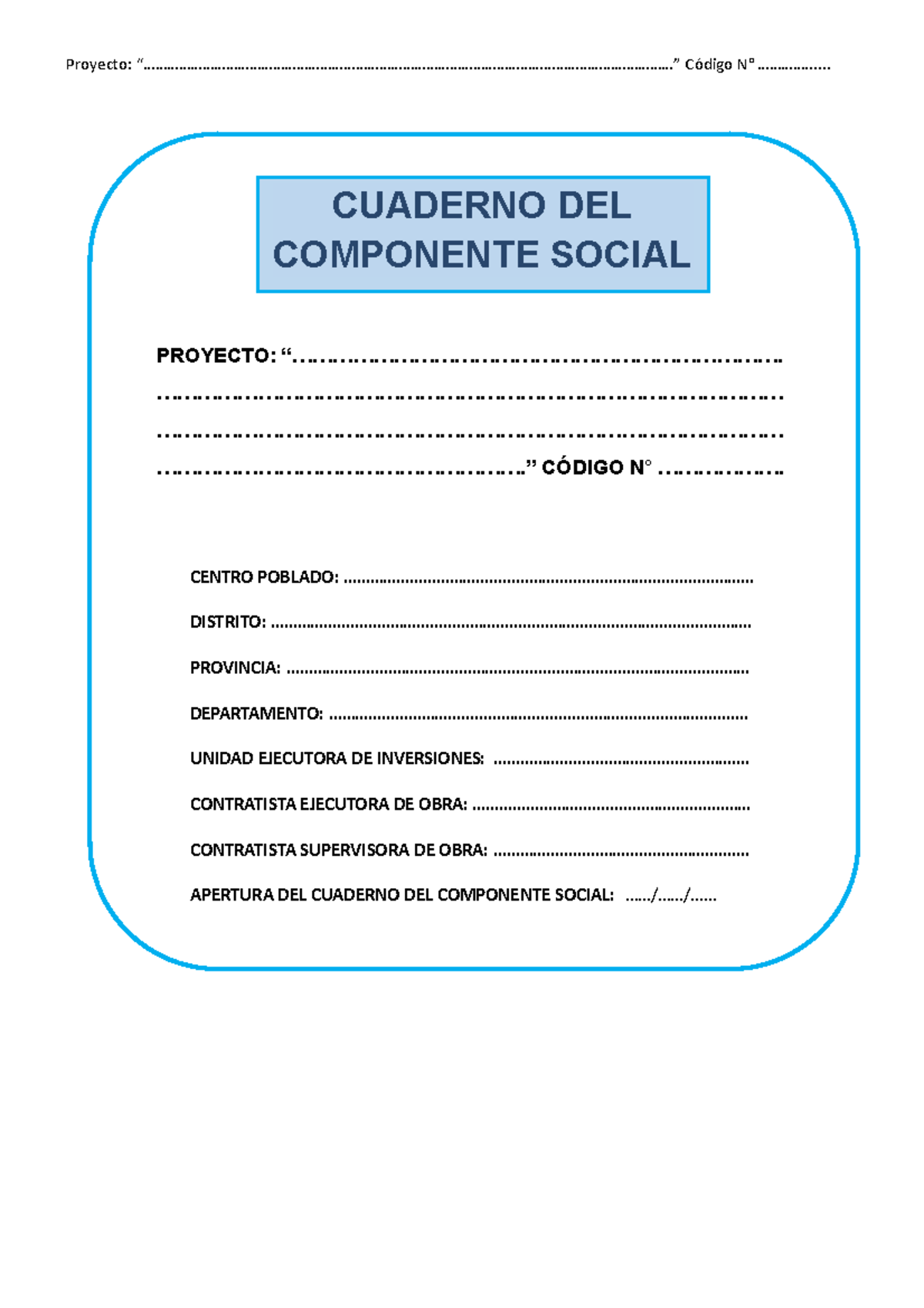 01 - Apertura del libro de Componente Social - Llenado de asientos ...