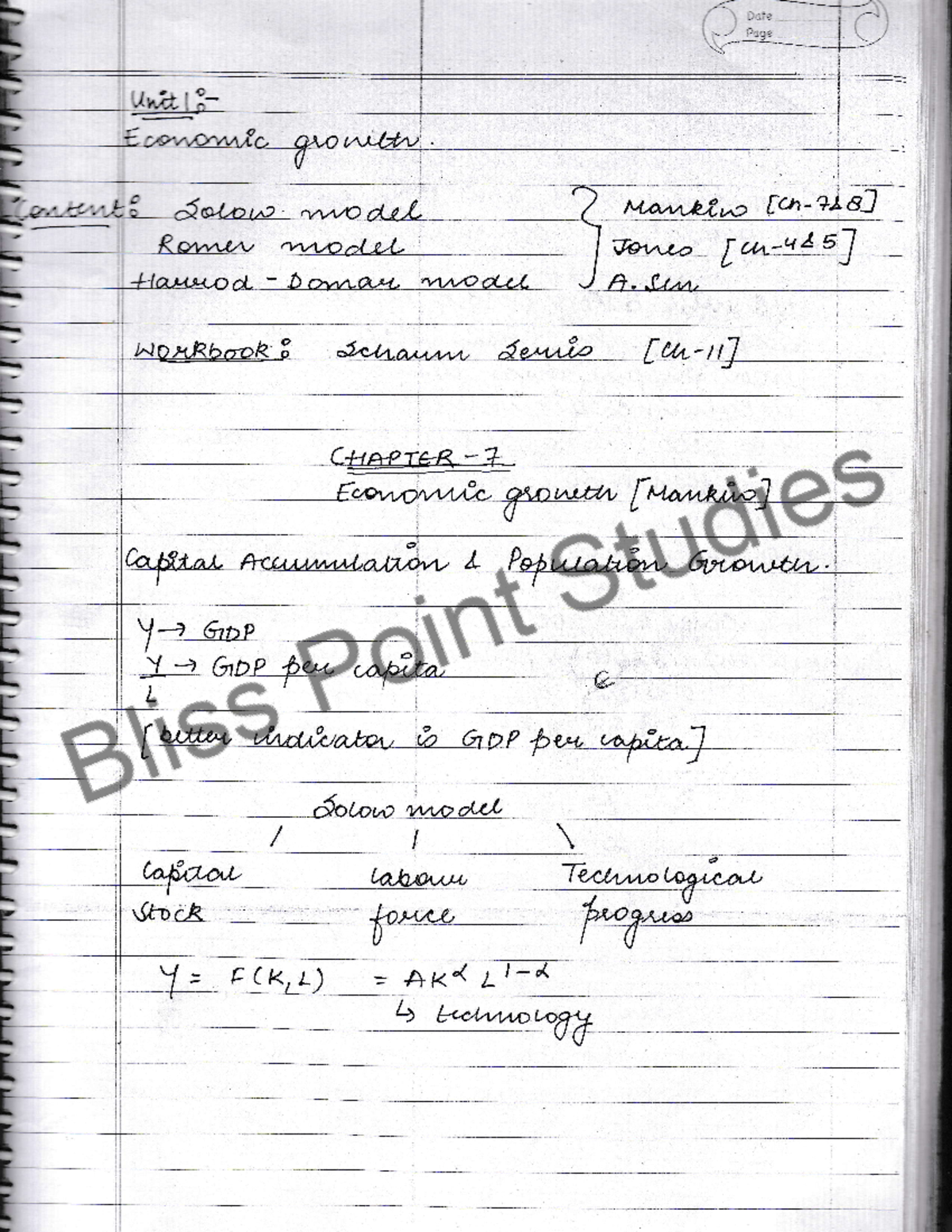 Solow Model Macro - Bliss point - ttt a,u*iu,O [Ch-+. -ql l Lah,op