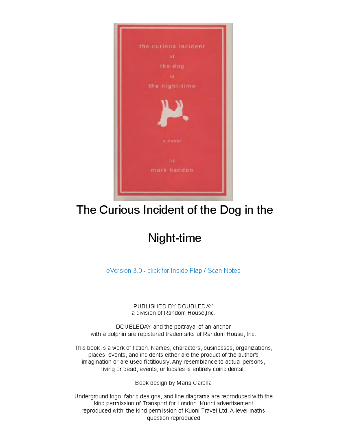 The Curious Incident of the Dog In the Night Time - The Curious ...