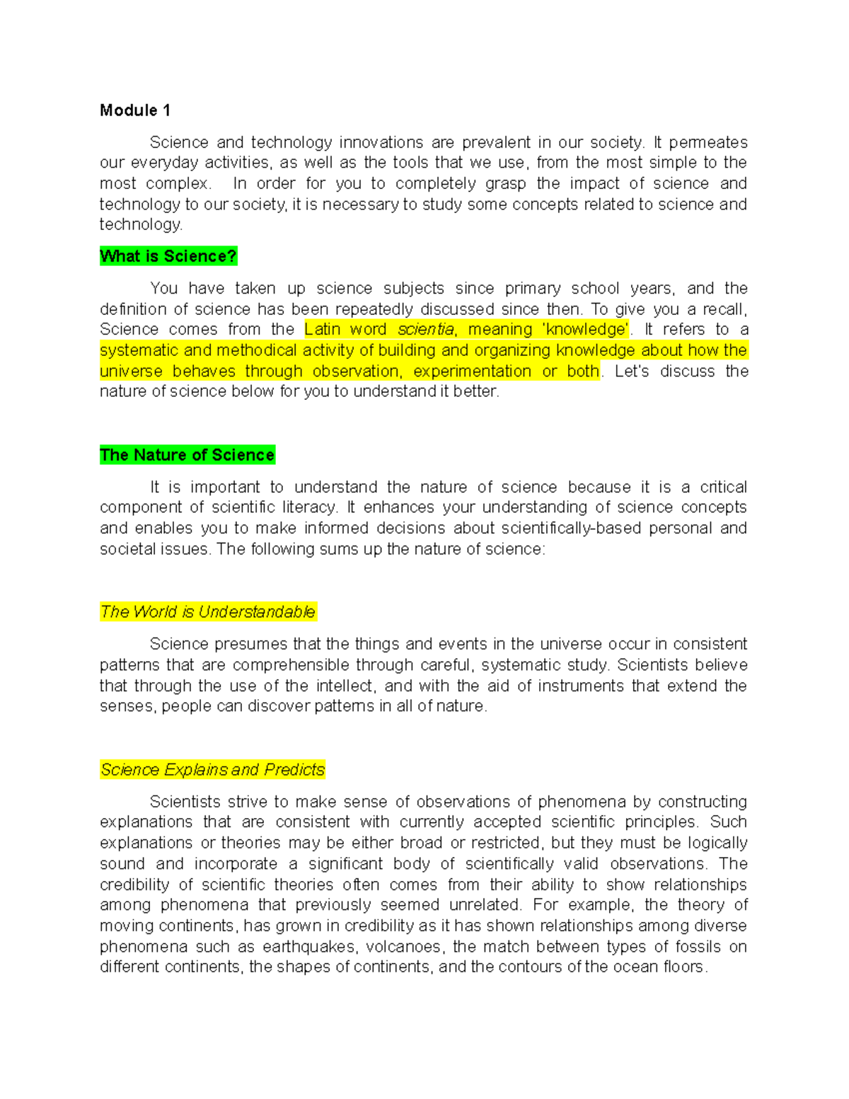 Science Technology and Society Reviewer - Module 1 Science and ...