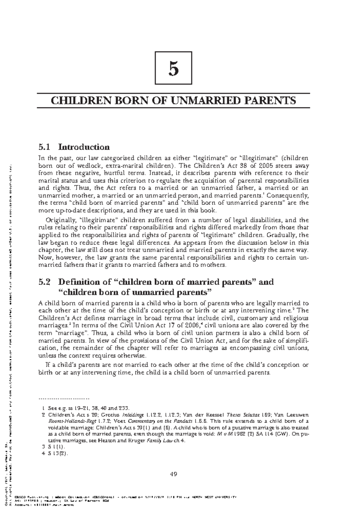 Definition Of Childre SALaw Of Persons 6Ed - 49 5 CHILDREN BORN OF ...