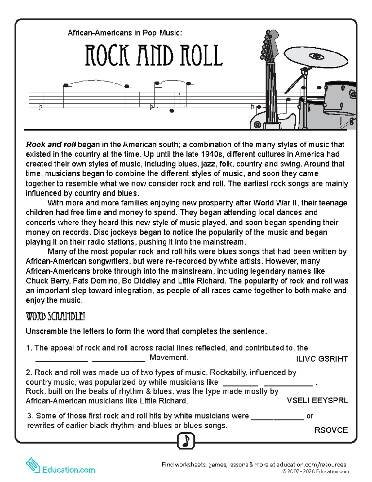 History of rock n roll - ... - ROCK AND ROLL COVERS 2. ELVIS PRESLEY 1 ...