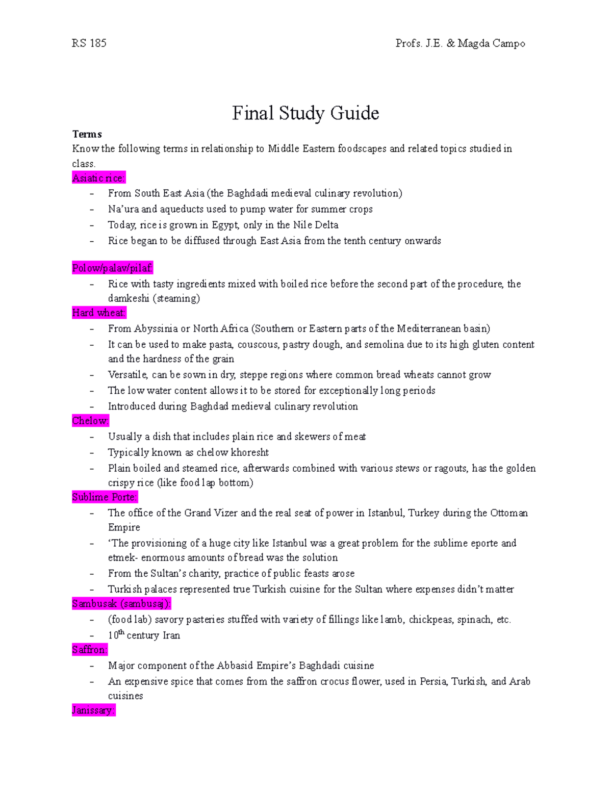 RG Final study guide - Hope this helps! - Final Study Guide Terms Know ...