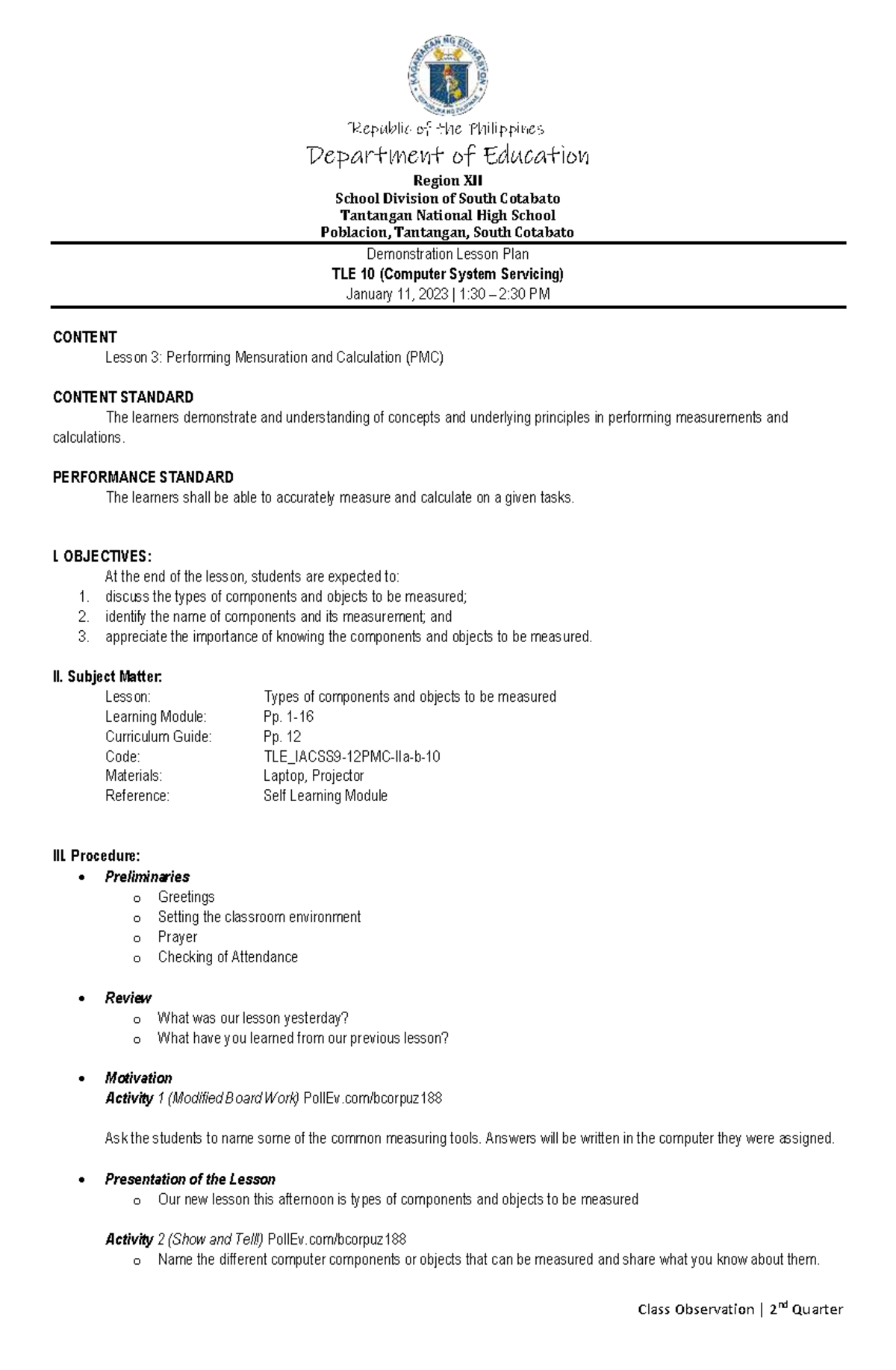 ICT CSS-Lesson 3-Week 3 - Department of Education Region XII School ... ICT CSS-Lesson 3-Week 3 - Department of Education Region XII School ...