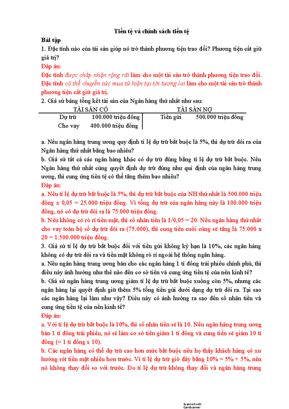 TIỀN TỆ VÀ HOẠT ĐỘNG CỦA THỊ TRƯỜNG TIỀN TỆ - Tiền tệ và chính sách ...