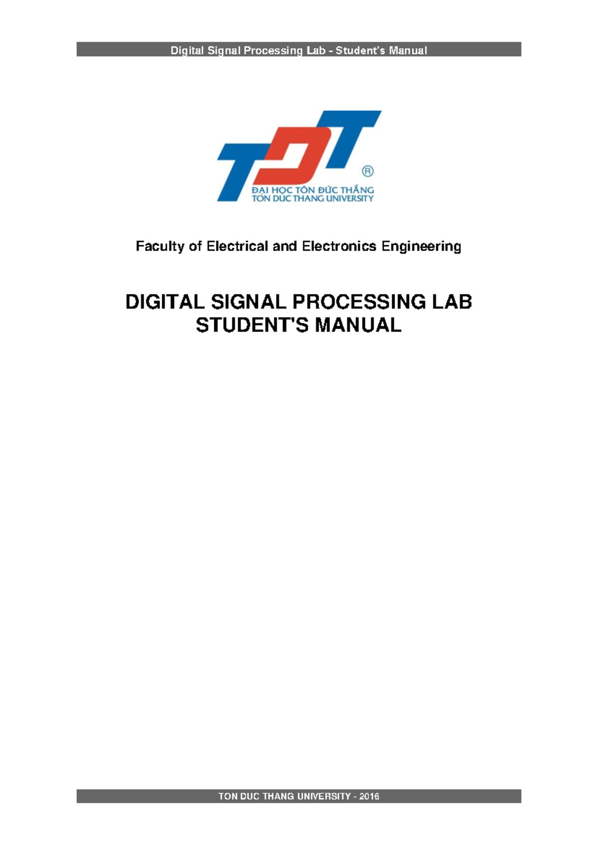 DSPLab - adrgh - Digital Signal Processing Lab - Student’s Manual TON ...