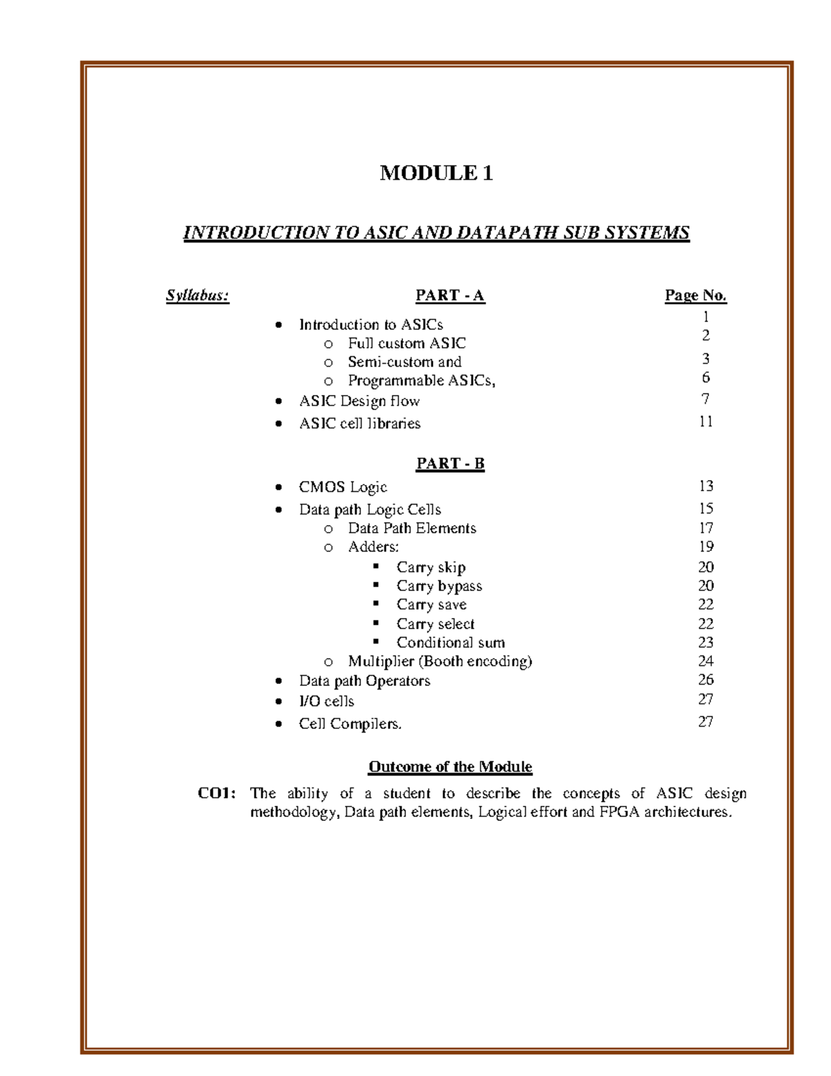 Logic test for all simulations - MODULE 1 INTRODUCTION TO ASIC AND ...