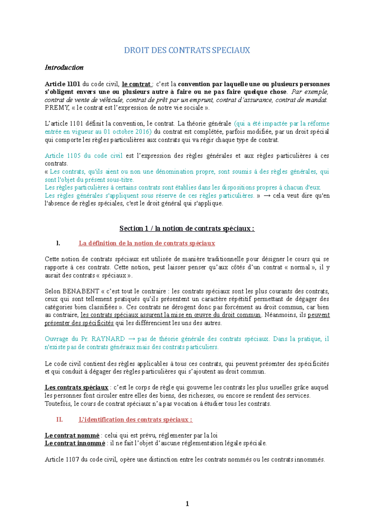 Contrats-spéciaux - Notes de cours 1 - Warning: TT: undefined function ...