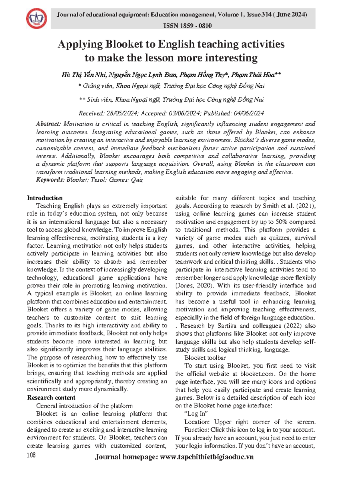 Applying Blooket to English teaching activities - Integrating ...