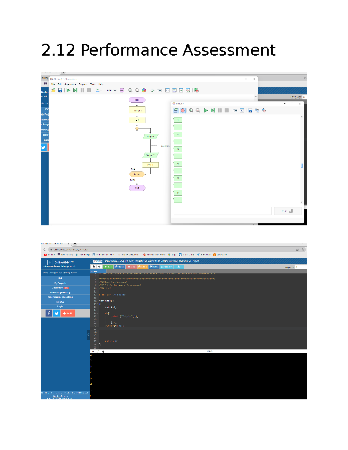 2.12 Performance Assessment - CPSC 1010 - 2 Performance Assessment ...