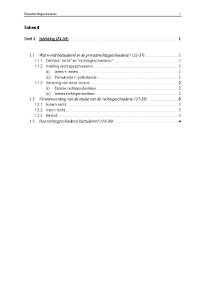 Inhoudstafel boek - Inhoudstabel van het boek Privaatrechtsgeschiedenis ...
