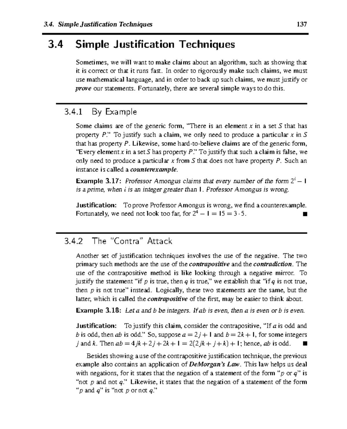 Simple Justification Techniques - In order to rigorously make such ...