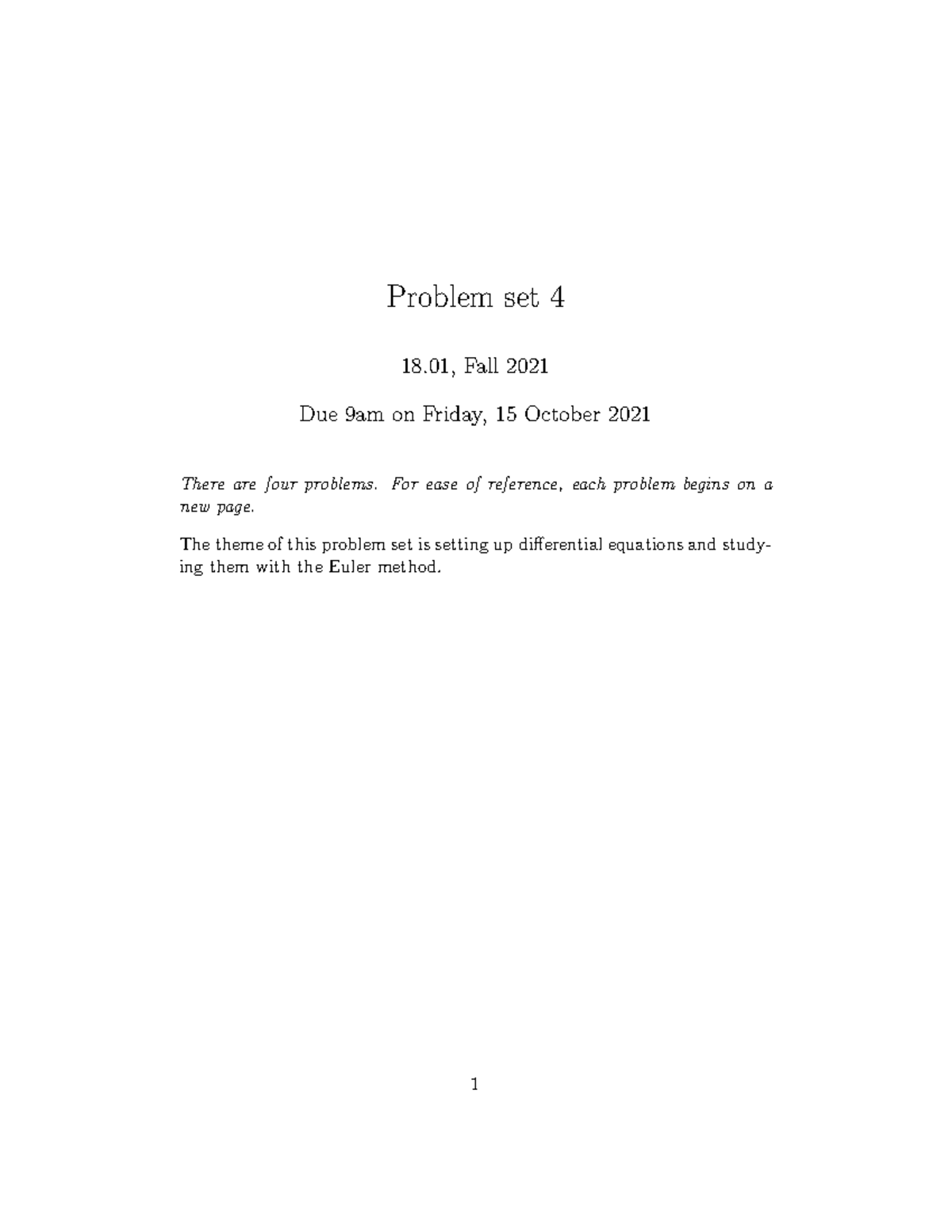 K Svx KC 8vfa Kw 3k9Nw-Pset4 sol - Problem set 4 18, Fall 2021 Due 9am ...