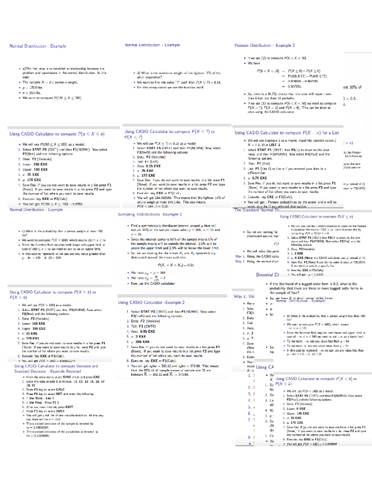 QMS Cheat Sheet - Professor: Boza Tasic - QMS210 - Toronto Met - Studocu