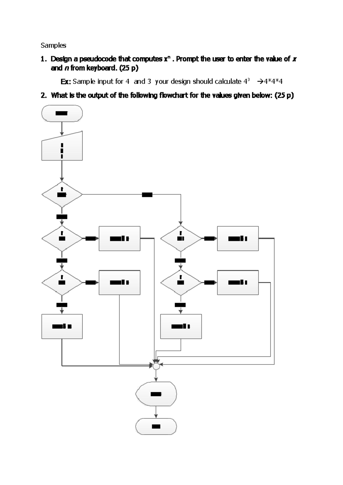 113LAB4A for itec 113 - Samples Design a pseudocode that computes xn ...