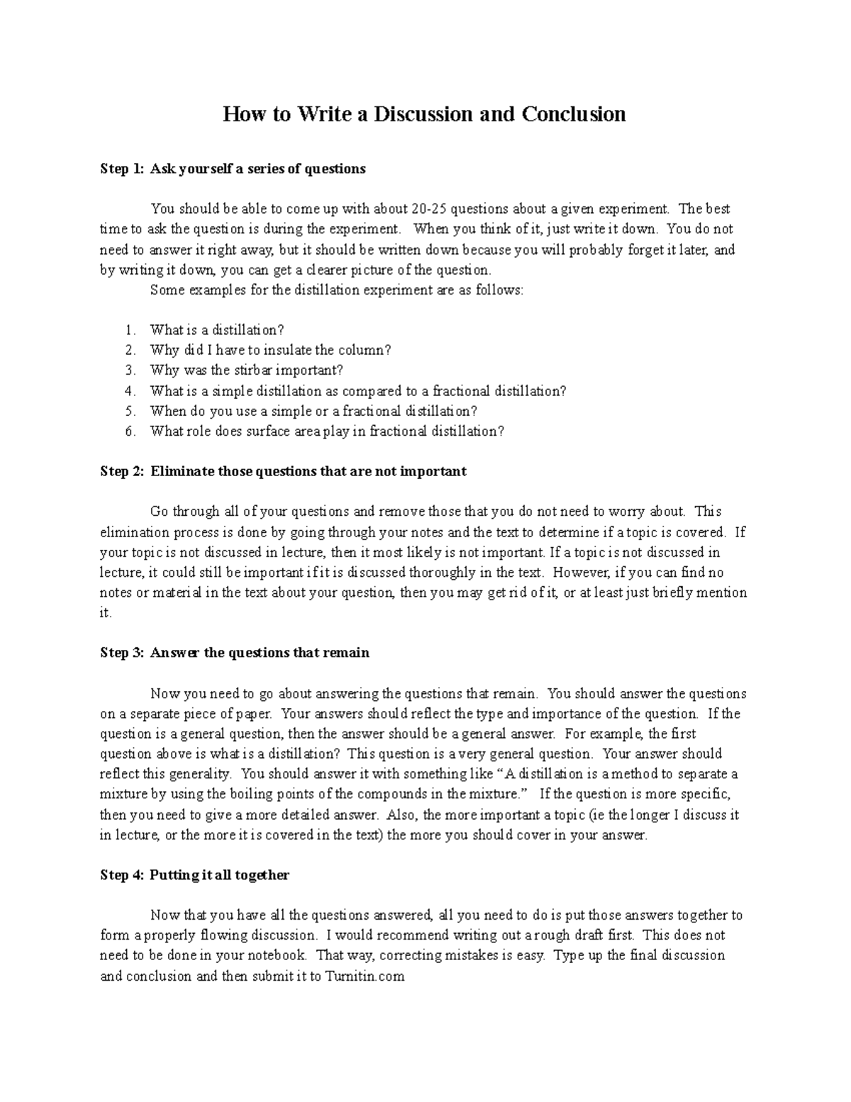 How to Write a Discussion and Conclusion - The best time to ask the ...