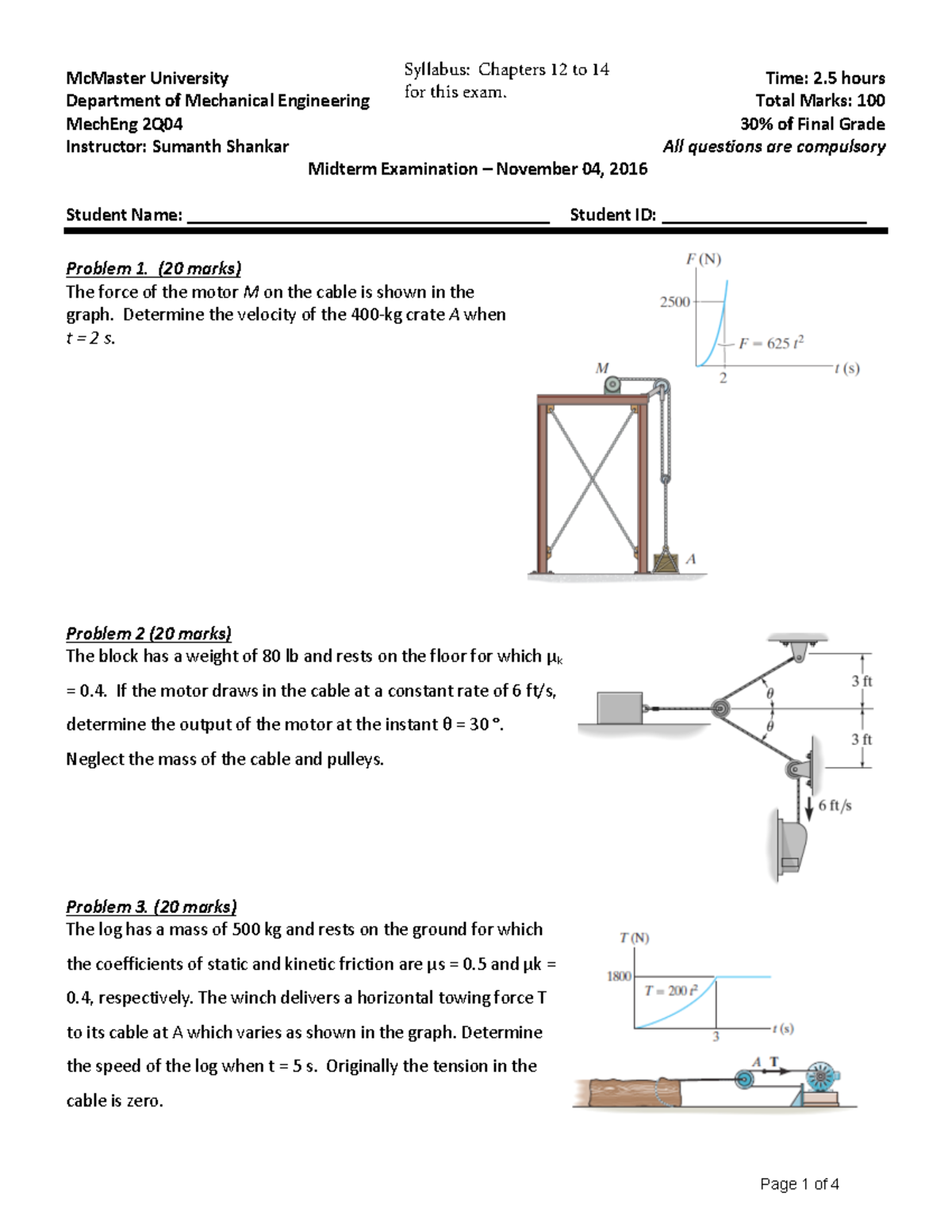 Midterm Alternate - notes - **McMaster University Department of ...