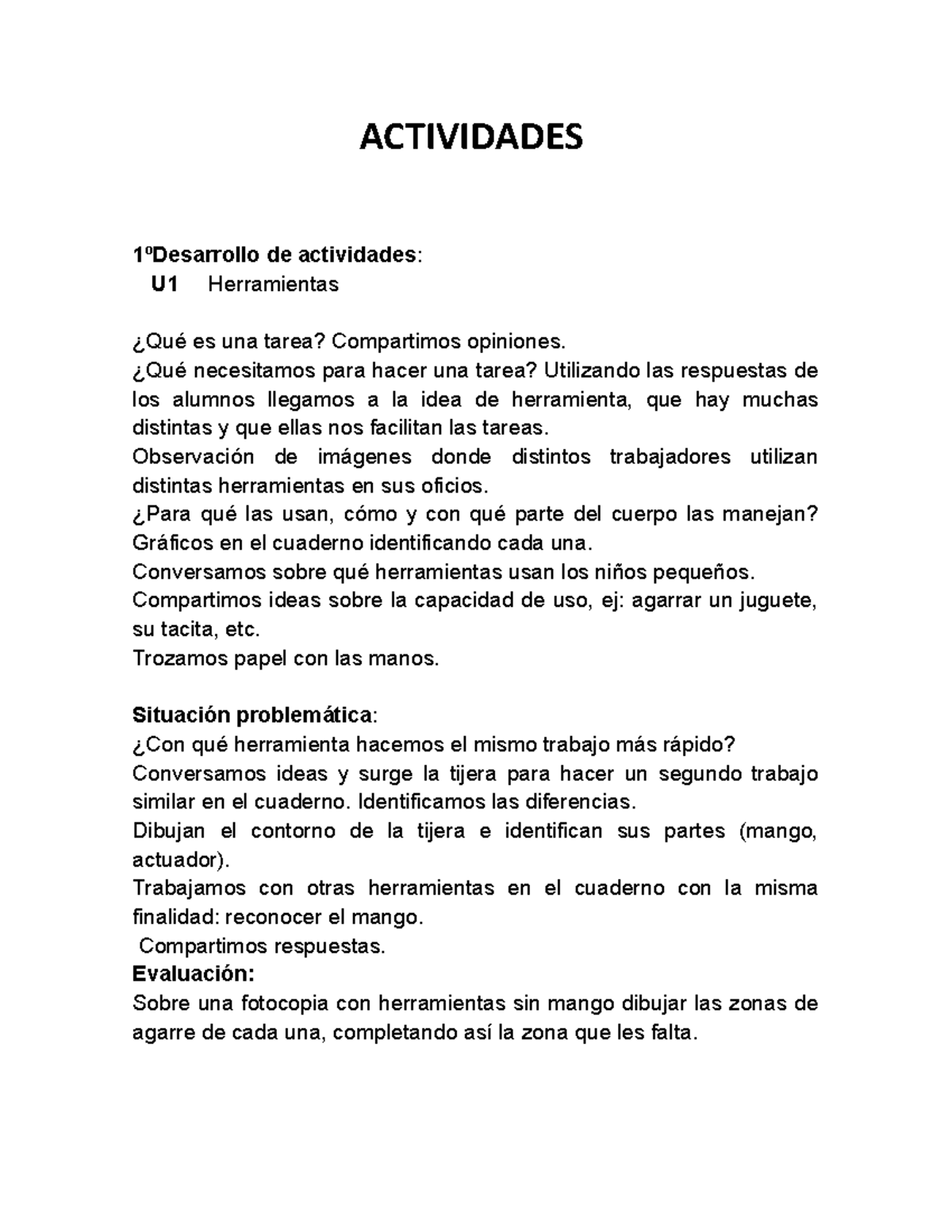 Actividades - Clases de 45 minutos - ACTIVIDADES 1ºDesarrollo de ...