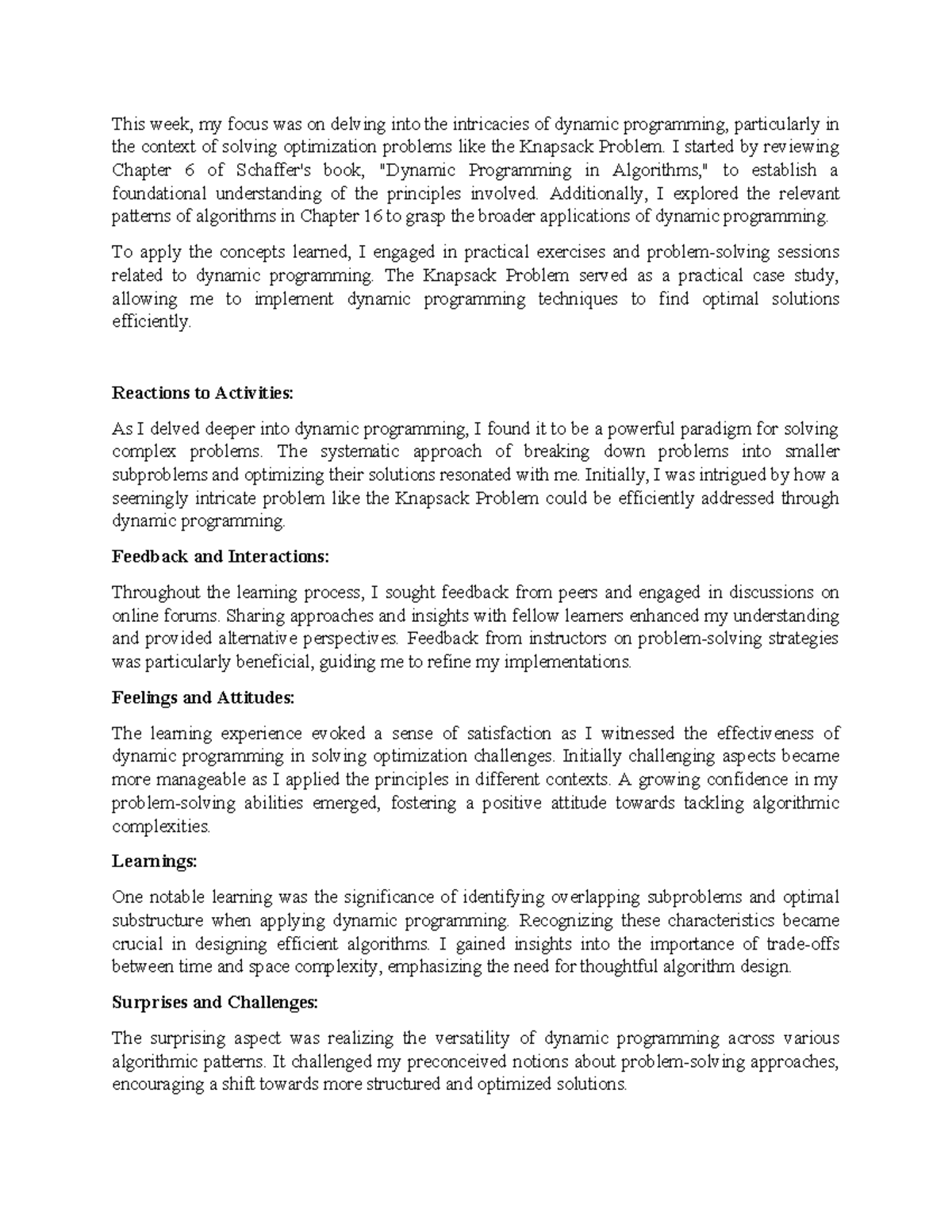 Cs 3304 Learning Journal Unit 5 This Week My Focus Was On Delving Into The Intricacies Of
