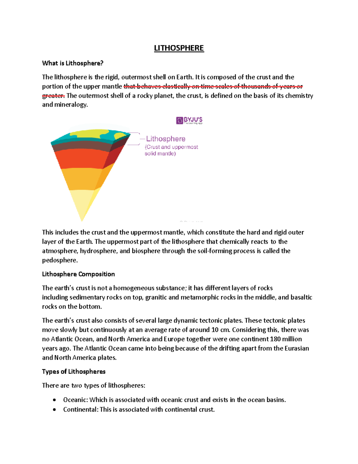 7 DONE Lithosphere - detailed answer - LITHOSPHERE What is Lithosphere ...