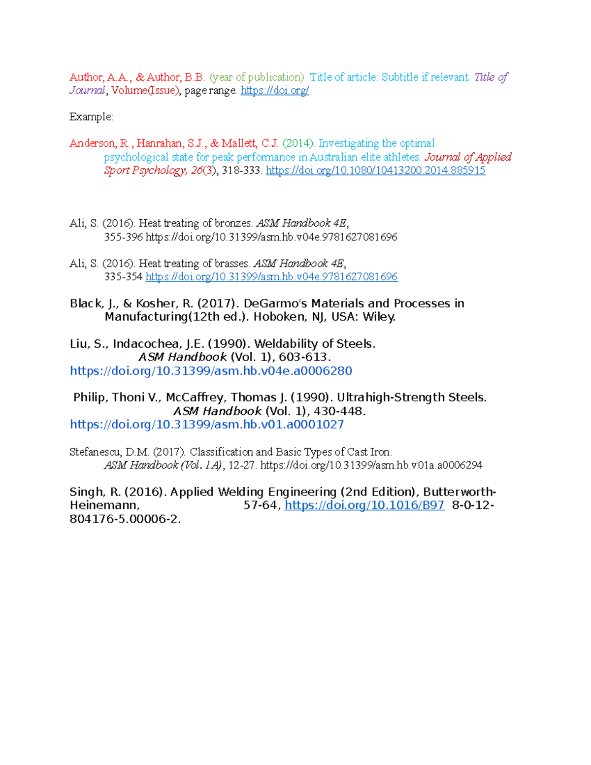 APA 7 referencing example - ME 215 - Studocu