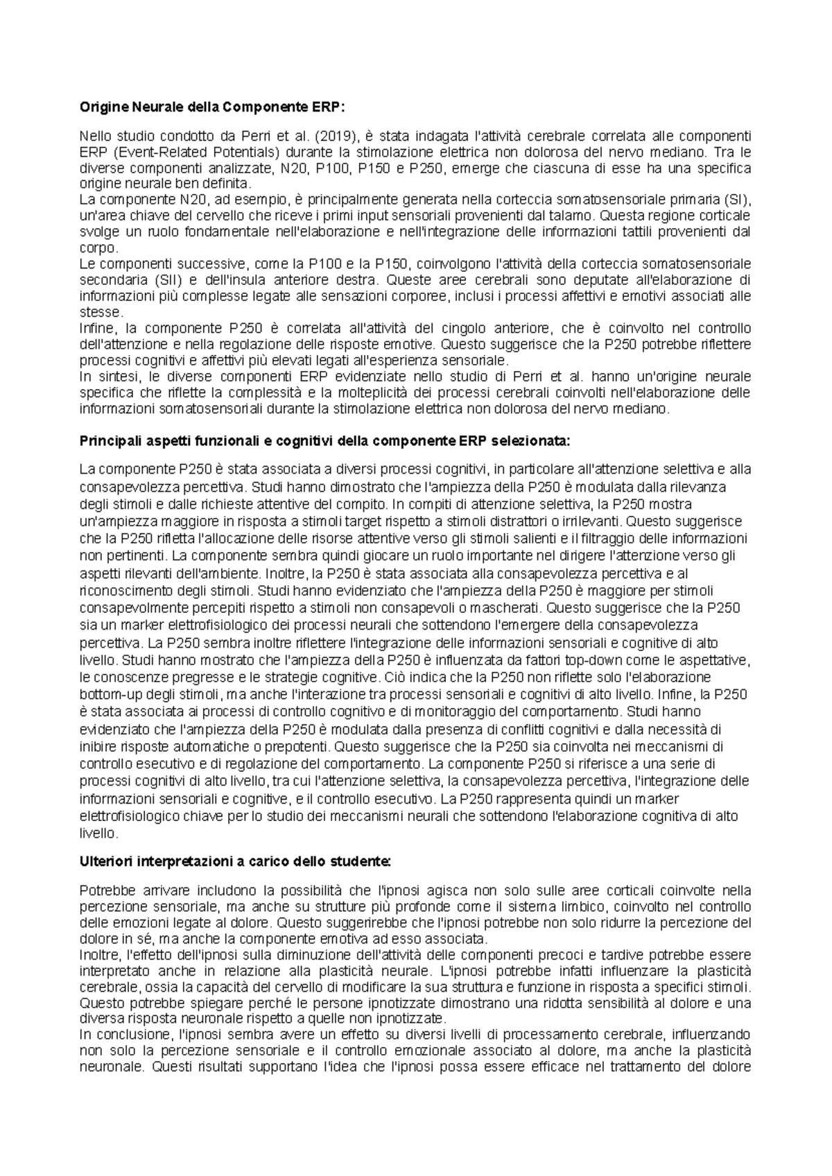 E-tivity di Neuropsicologia Clinica per esame scritto telematico del 10 ...