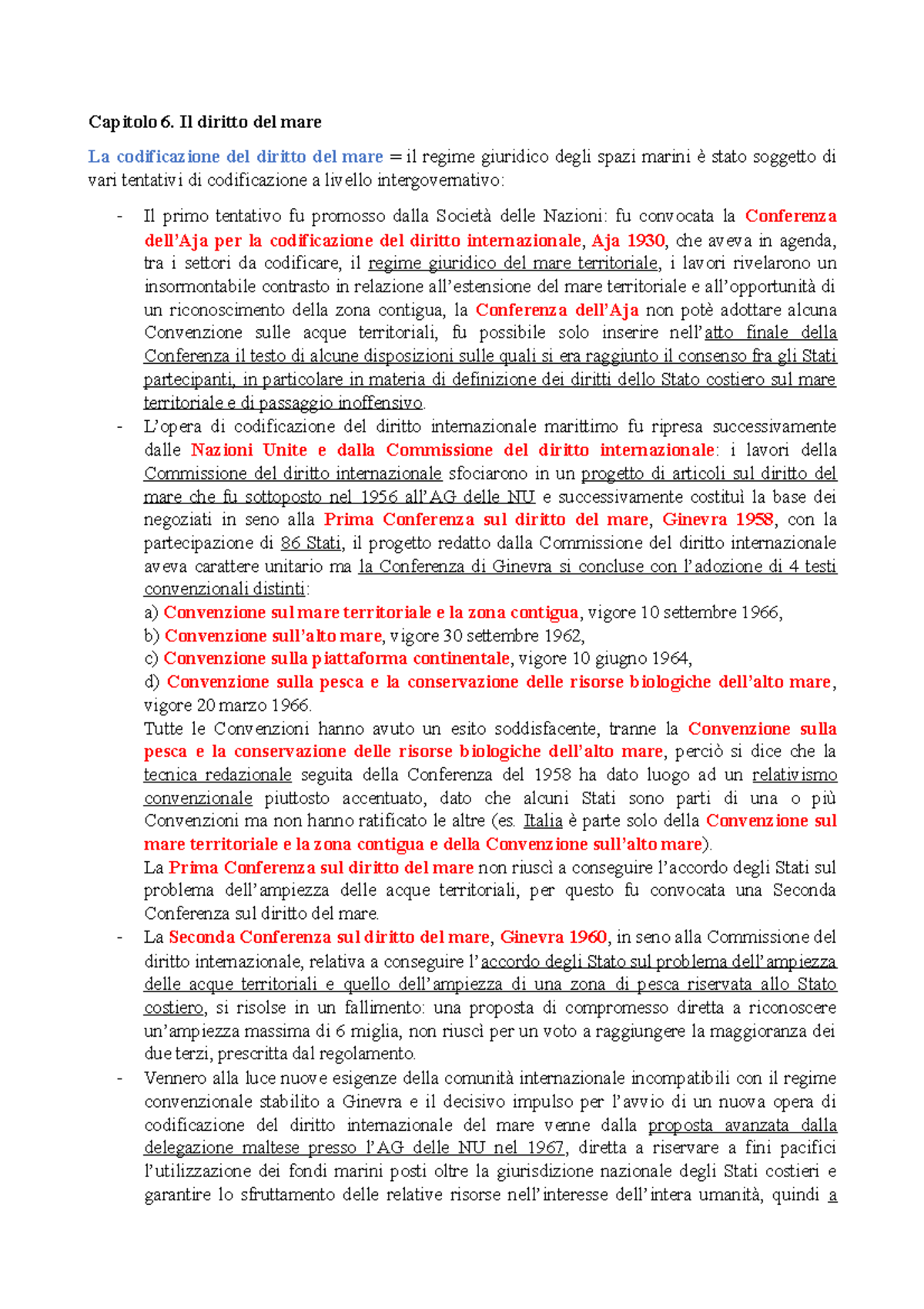 Capitolo 6 D.I. Diritto DEL MARE - Capitolo 6. Il diritto del mare La codificazione del diritto ...