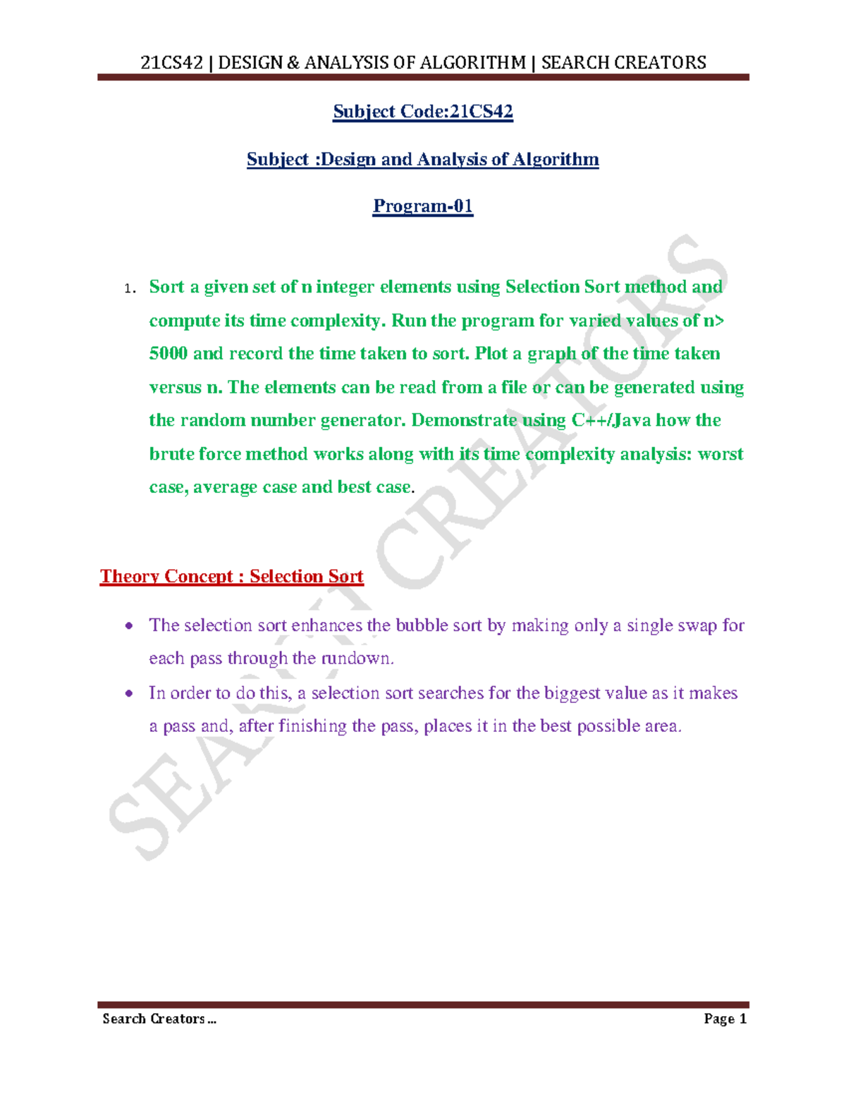 All Edited Programs( Program-01 TO Program-12) - Subject Code:21CS ...