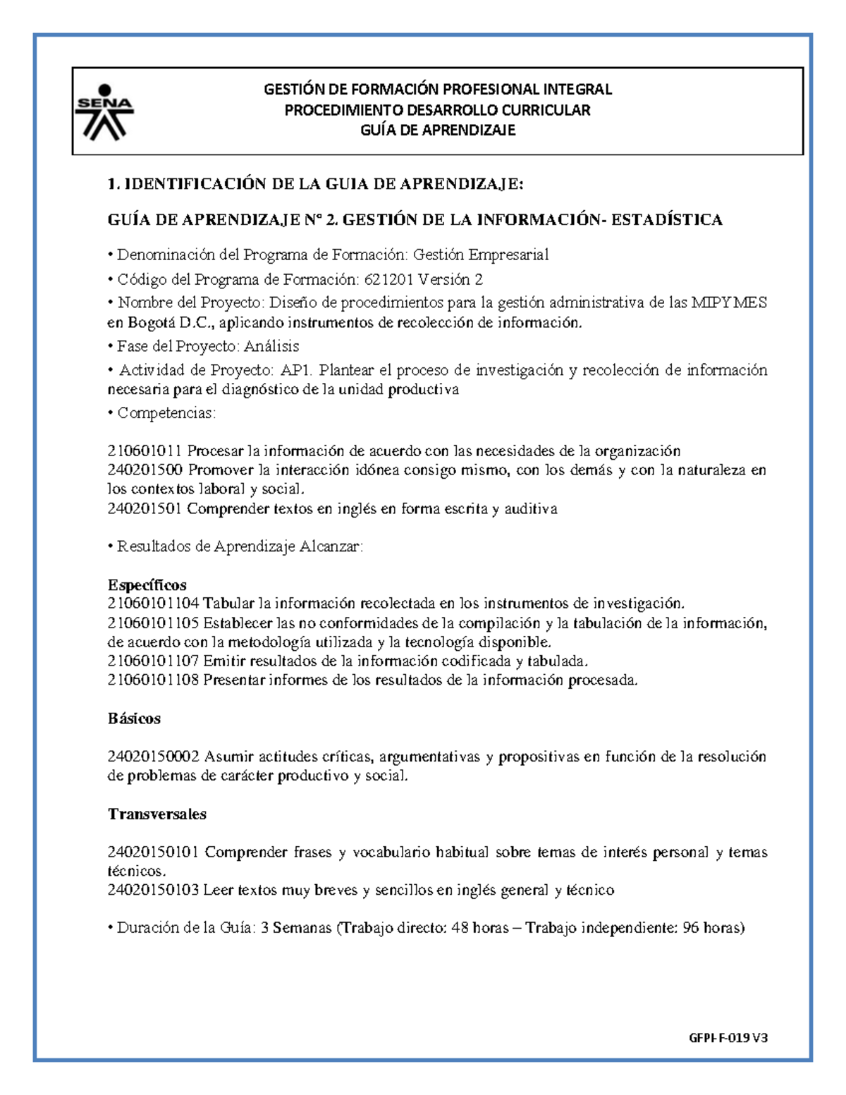 GFPI-F-019 Guia 02. Gestión de la información-Estadistica - GESTI”N DE FORMACI”N PROFESIONAL ...