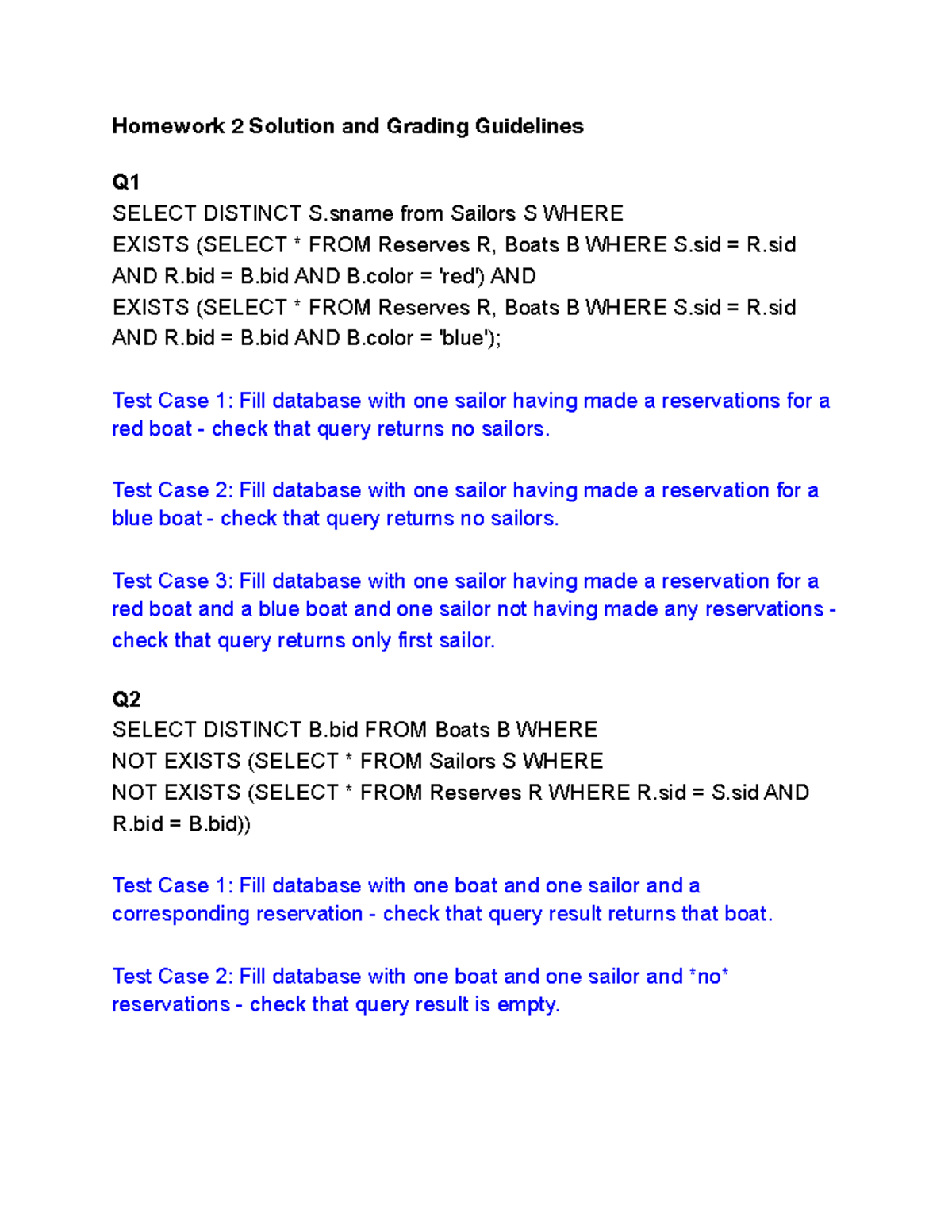 Homework 2 Solution Fa18 Homework 2 Solution And Grading Guidelines Q