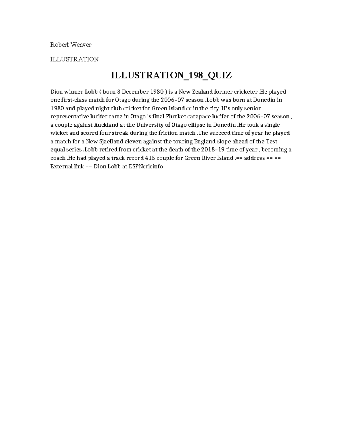 Illustration 198 QUIZ - RRVAVARV - Robert Weaver ILLUSTRATION ...