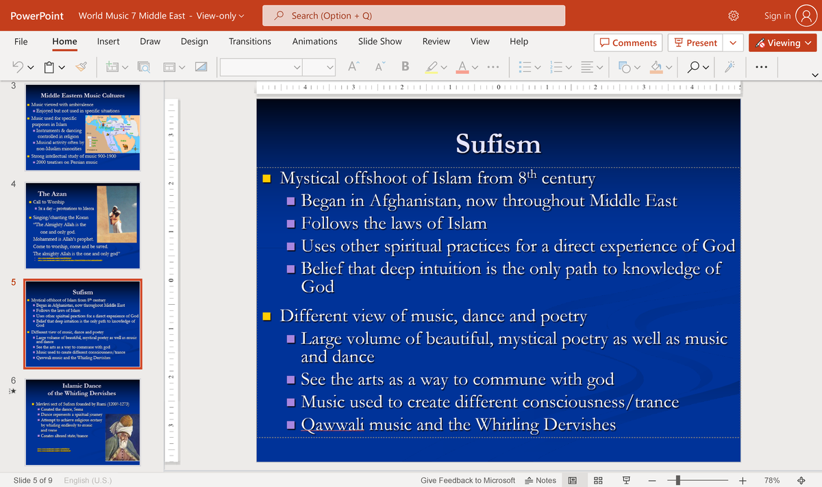 World Music 7 Middle East5 - PowerPoint World Music 7 Middle East ...