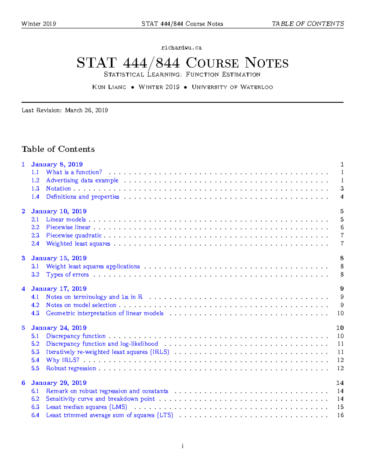 Stat444-notes - Astronomy: The Magnificent Universe practice material ...