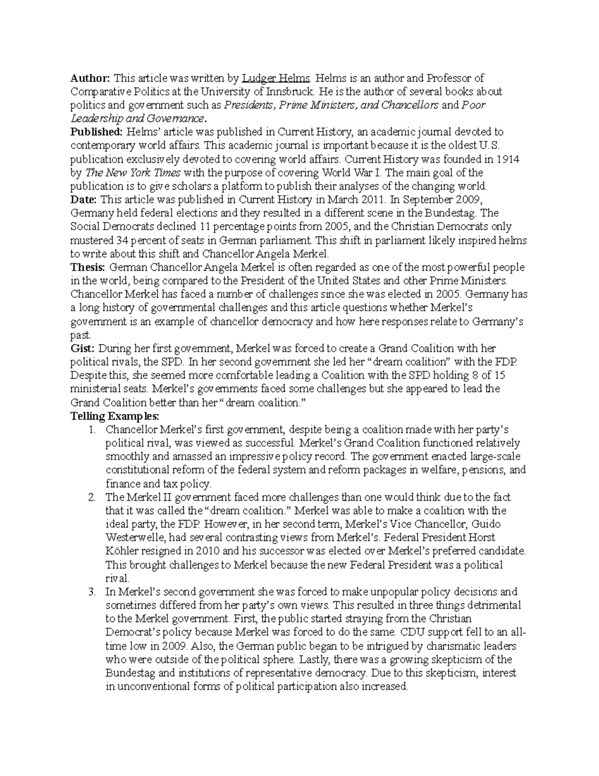 RP6 - Stephanie Anderson - Author: This article was written by Ludger ...