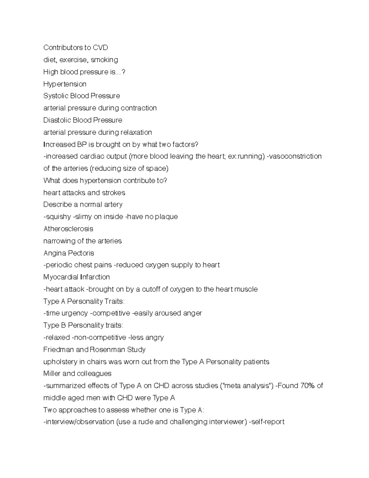 BBH 101 exam 3 study guide. 2 - Contributors to CVD diet, exercise ...