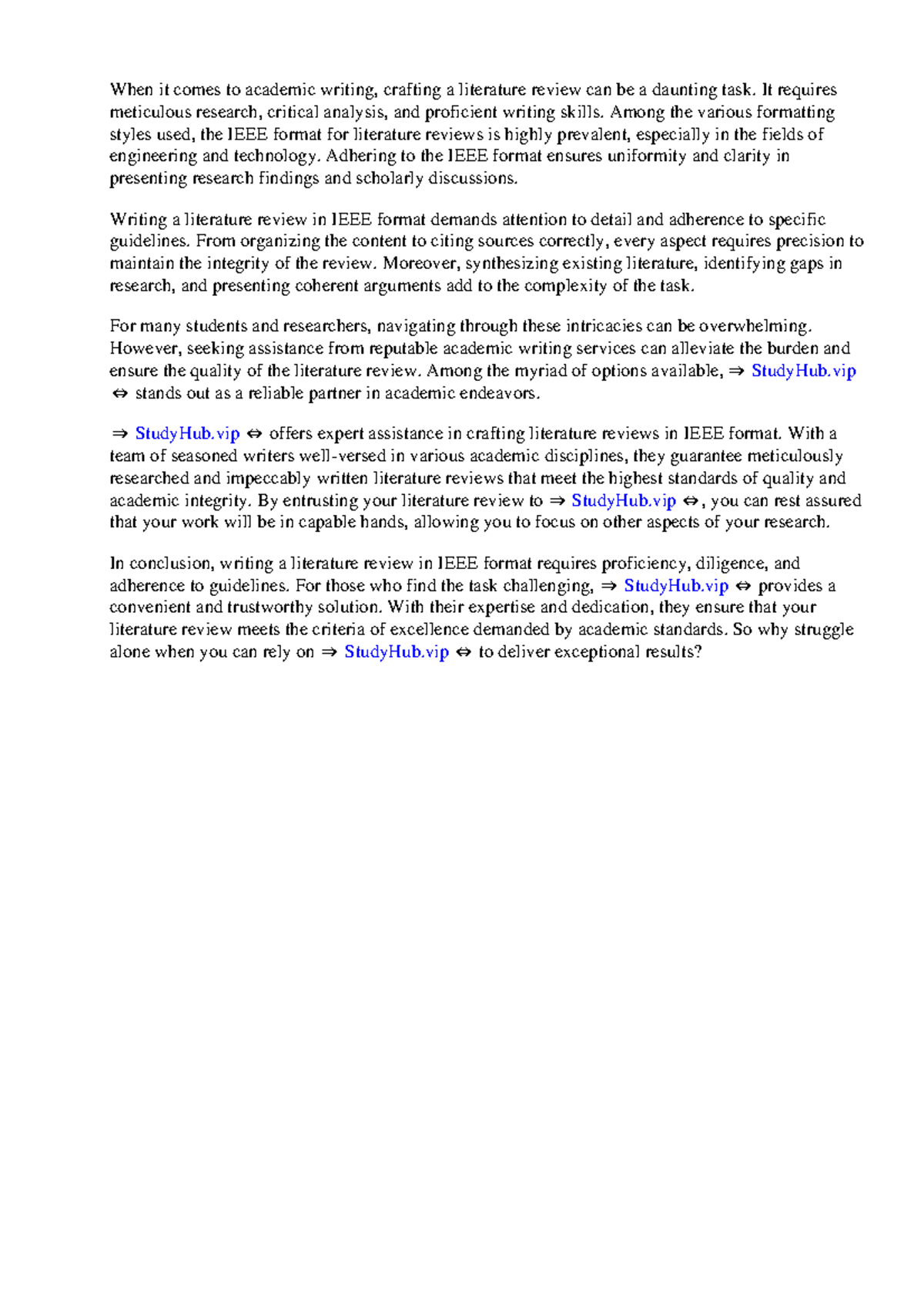 Literature Review Format Ieee - When it comes to academic writing ...