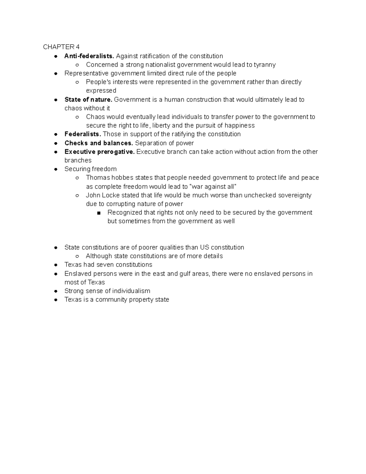Chapter 4 - CHAPTER 4 Anti-federalists. Against ratification of the ...
