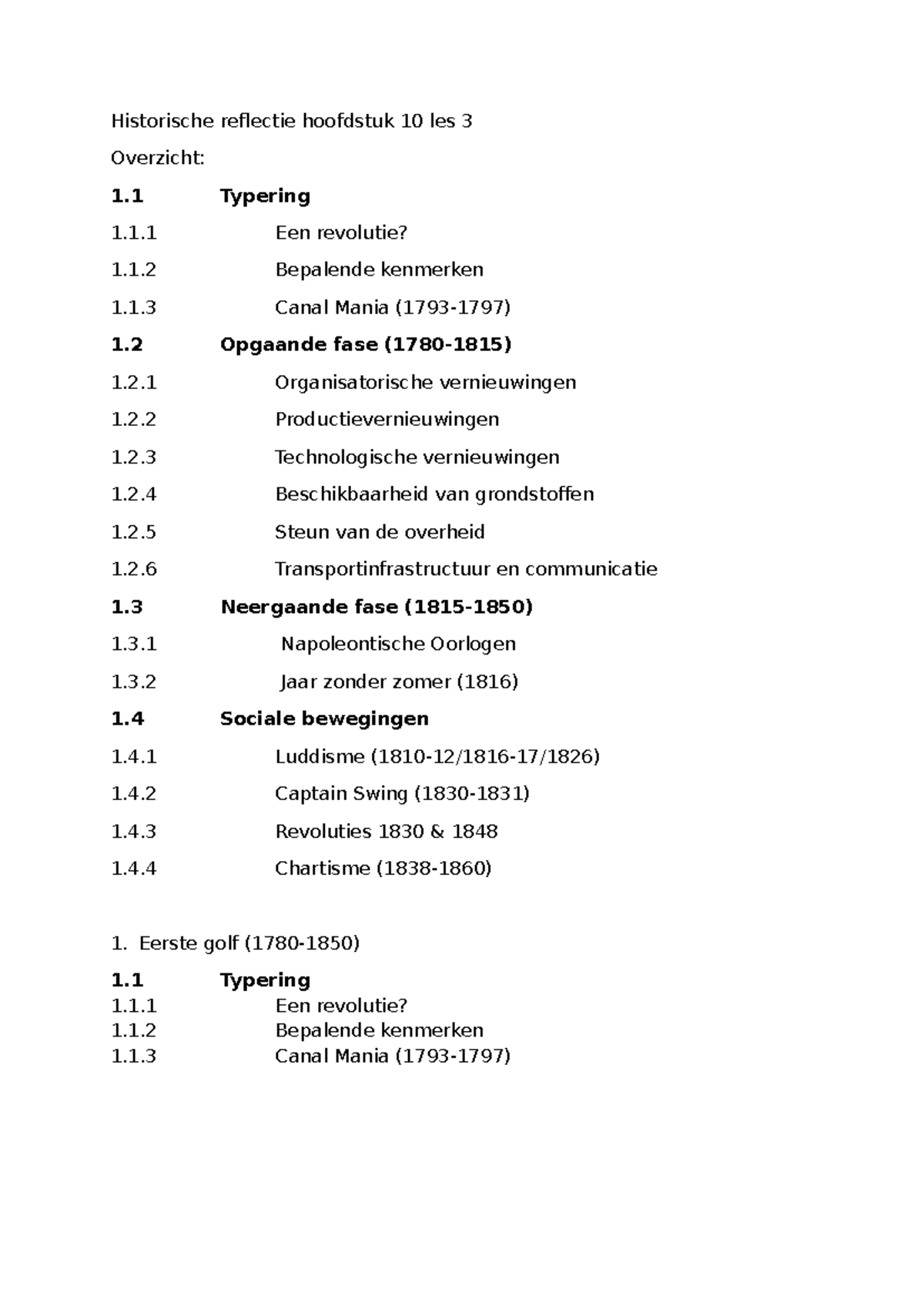Historische reflectie hoofdstuk 10 deel 3 - 1 Een revolutie? 1.1 ...