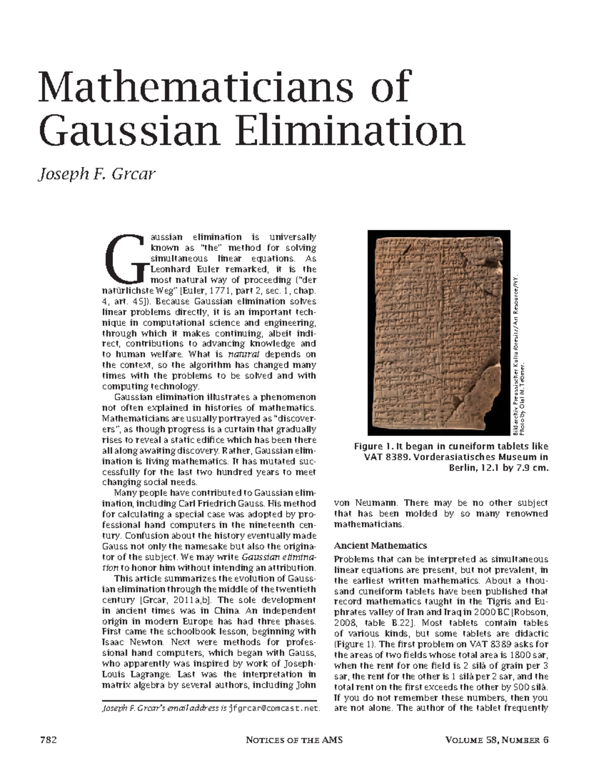 Mathematicians of gaussian elimination - Mathematicians of Gaussian ...
