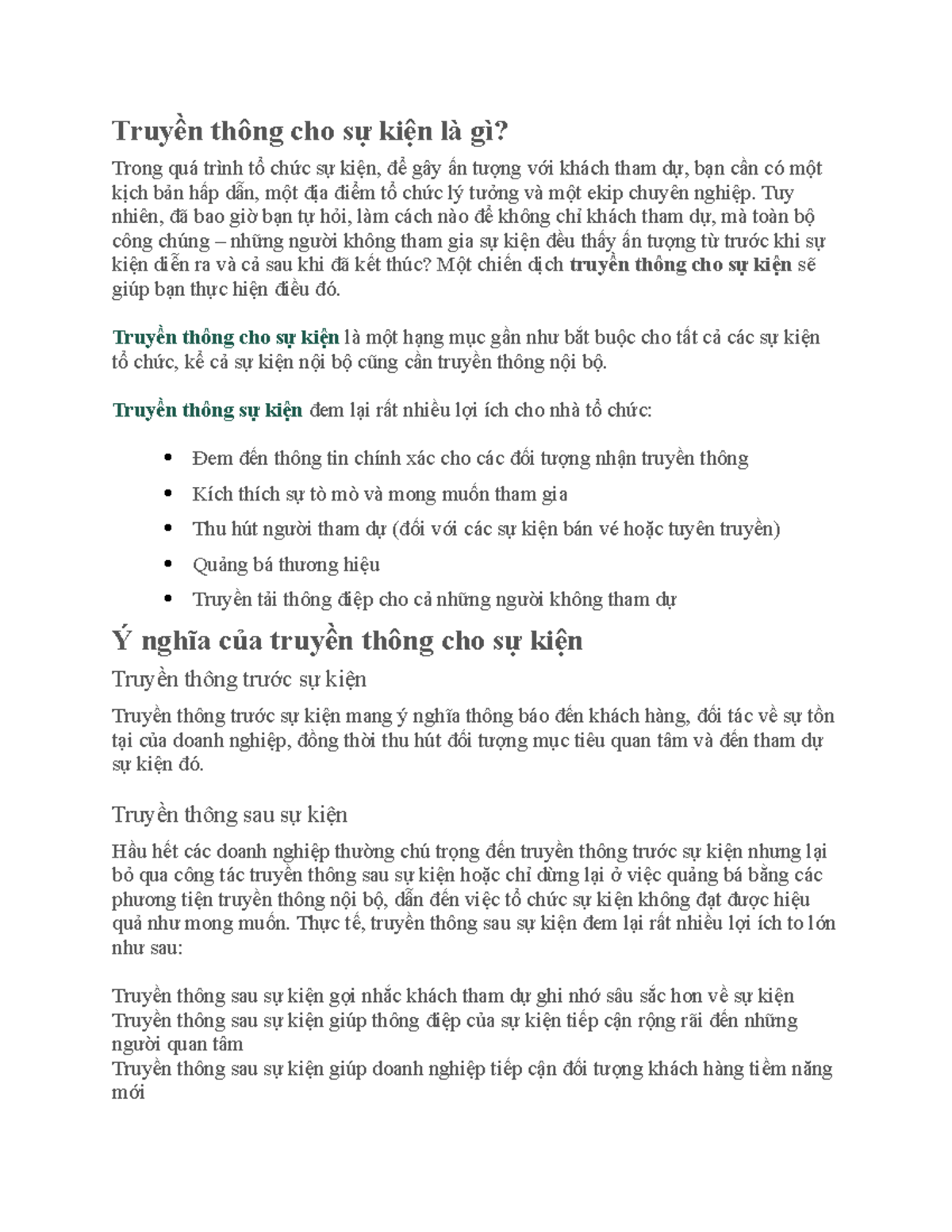 Truyền thông - 1234679 - Truyền thông cho sự kiện là gì? Trong quá ...